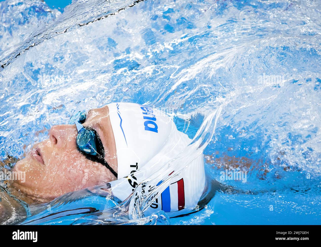 DOHA - Kira Toussaint in action in the women's 100 back final during ...