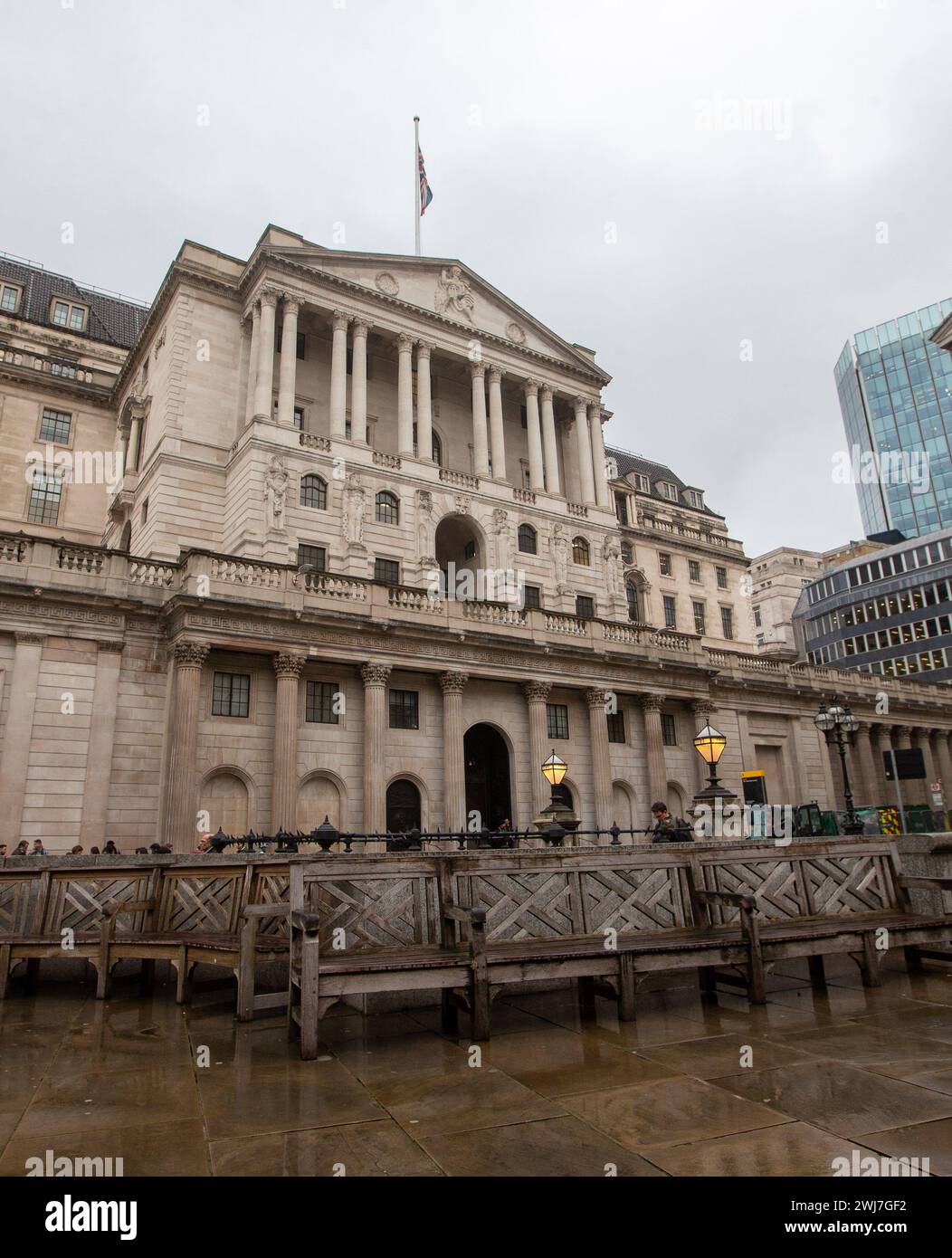 London, England, UK. 13th Feb, 2024. British central bank, Band of ...