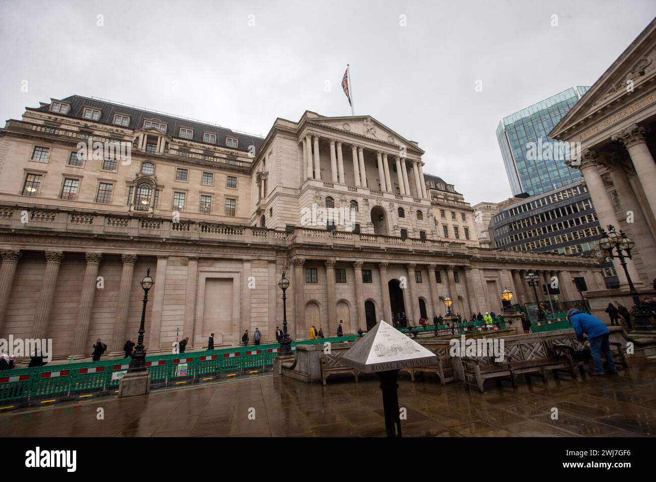 London, England, UK. 13th Feb, 2024. British central bank, Band of ...