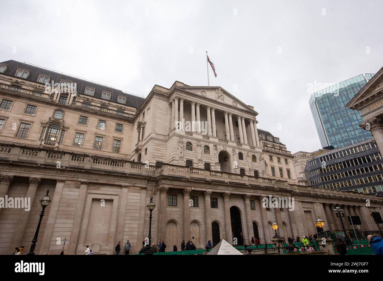 London, England, UK. 13th Feb, 2024. British central bank, Band of ...