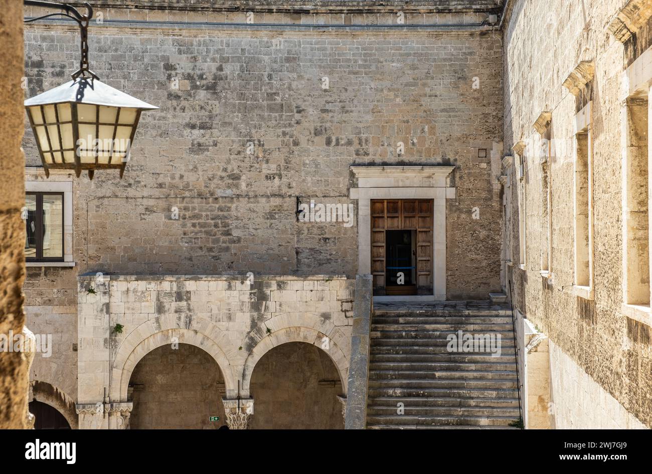 The courtyard of the Norman Swabian Castle ( Castello Normanno Svevo ...