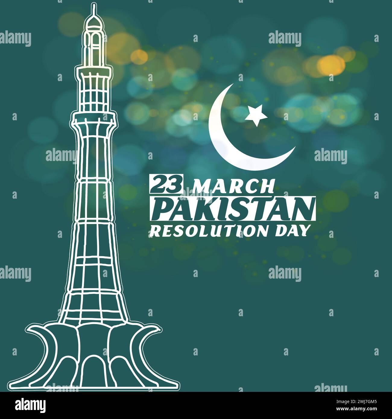 Minar e pakistan building Stock Vector Images - Alamy