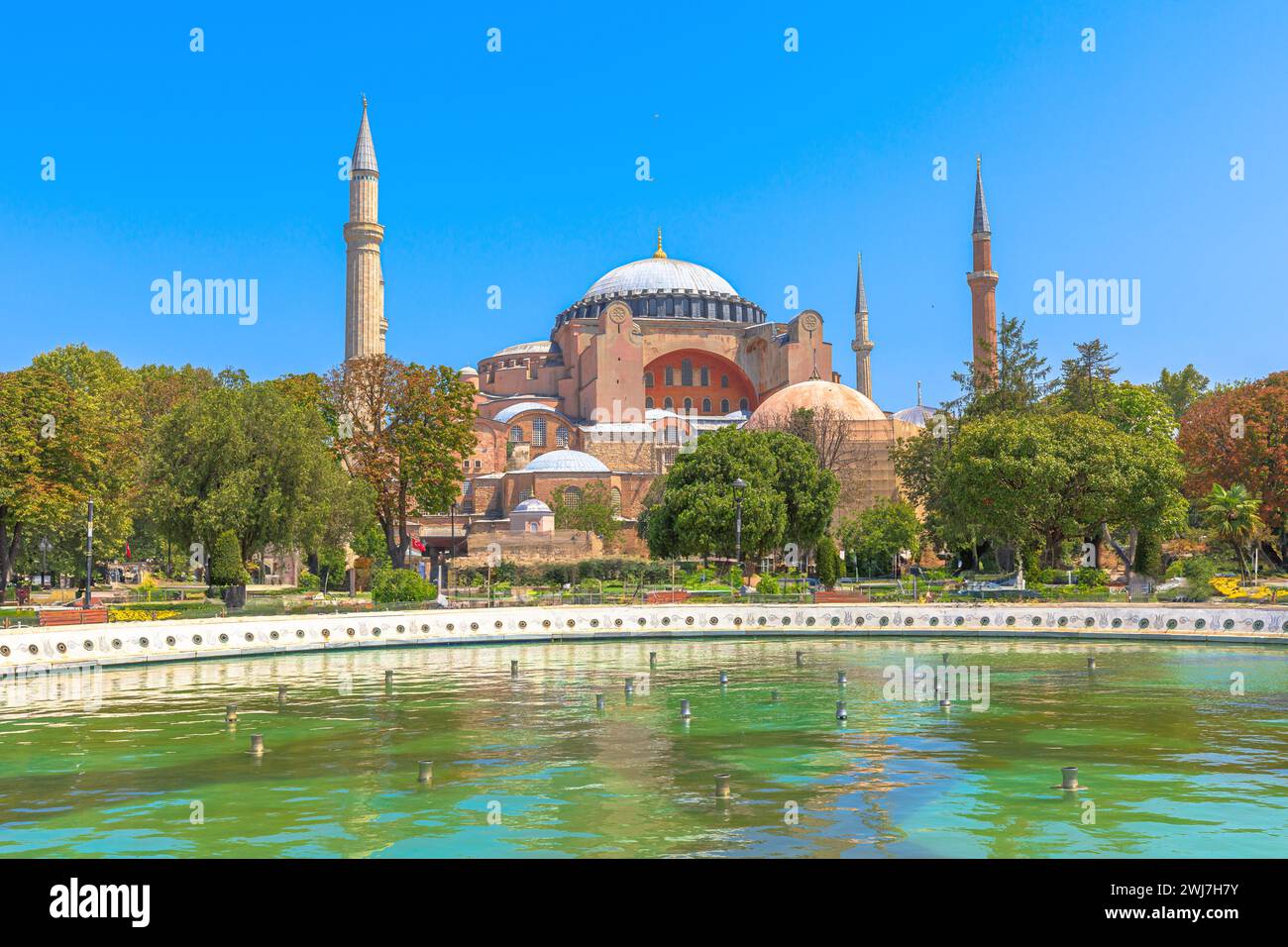 Hagia Sophia Grand Mosque of Istanbul, Turkey. A magnificent monument ...