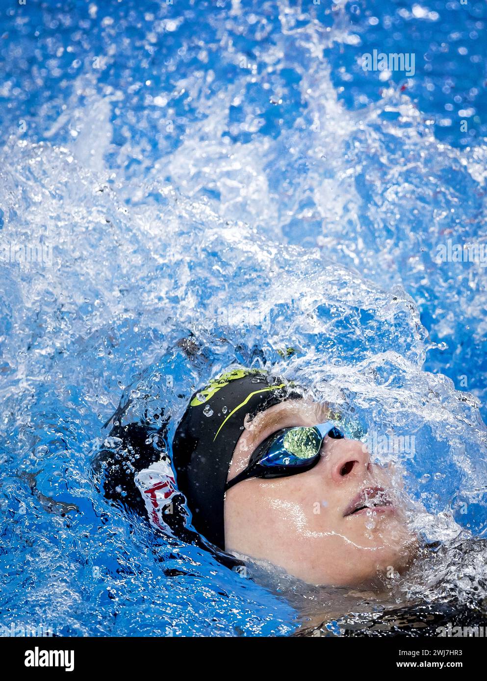 DOHA - Maaike de Waard in action in the women's 100 back final during ...