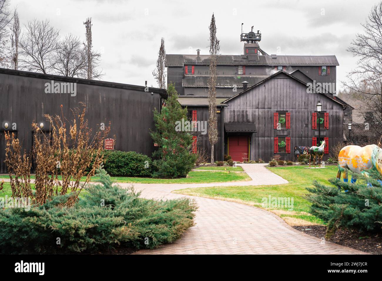 Loretto, Kentucky - January 26, 2024: View of the Star Hill Farm ...