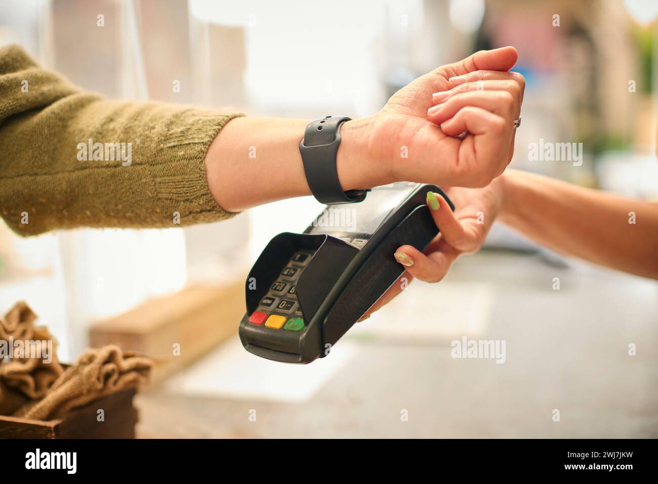 Shopping watch contactless hi-res stock photography and images - Alamy