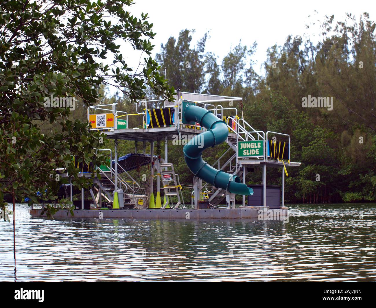 Miami, Florida, United States - January 27, 2024: jungle slide floating ...