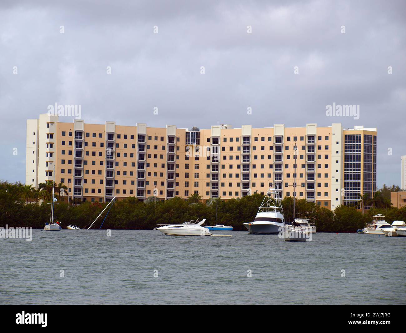 Miami, Florida, United States - January 27, 2024: Housing building in ...