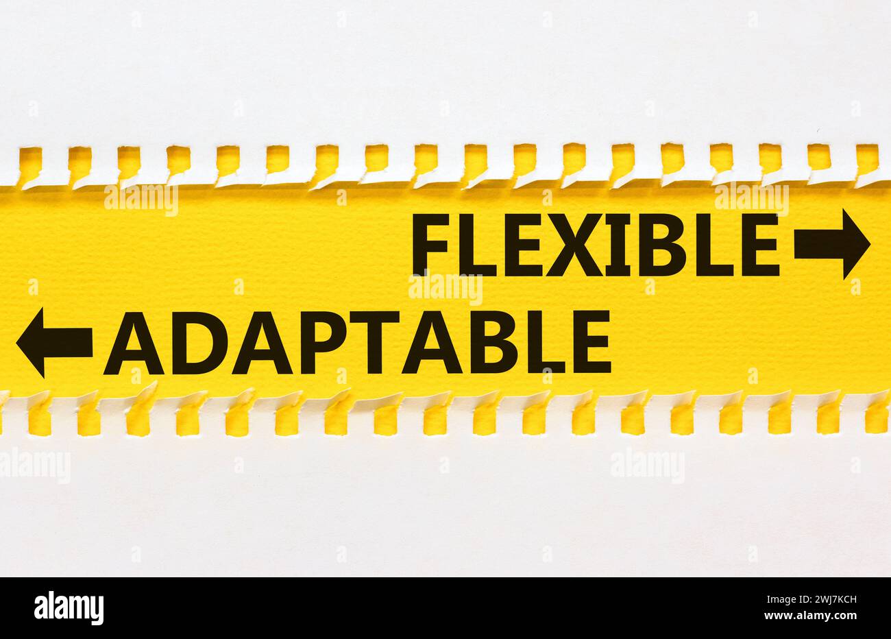 Flexible or adaptable symbol. Concept word Flexible Adaptable on ...