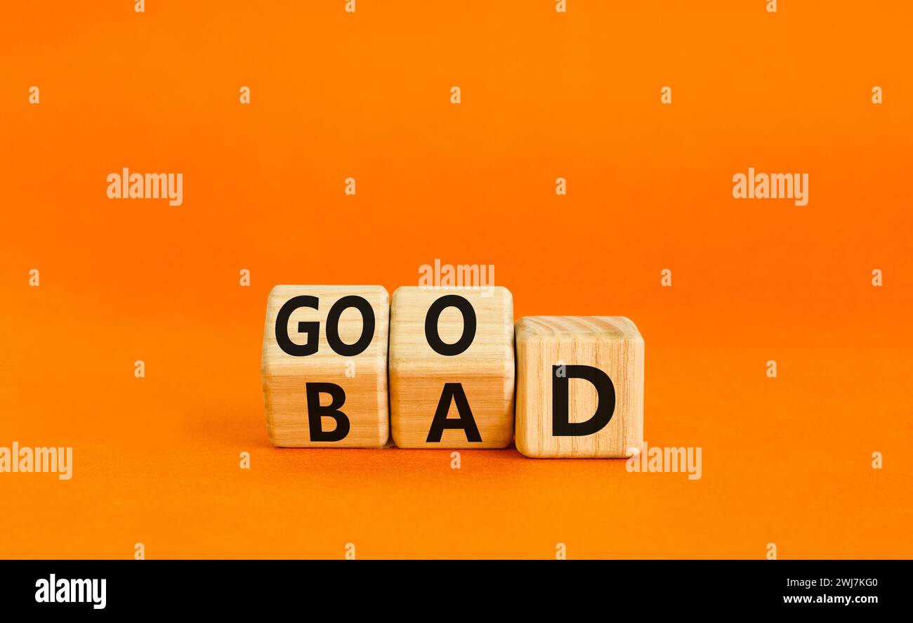 Good or bad symbol. Turned wooden cubes and changed the word bad to ...