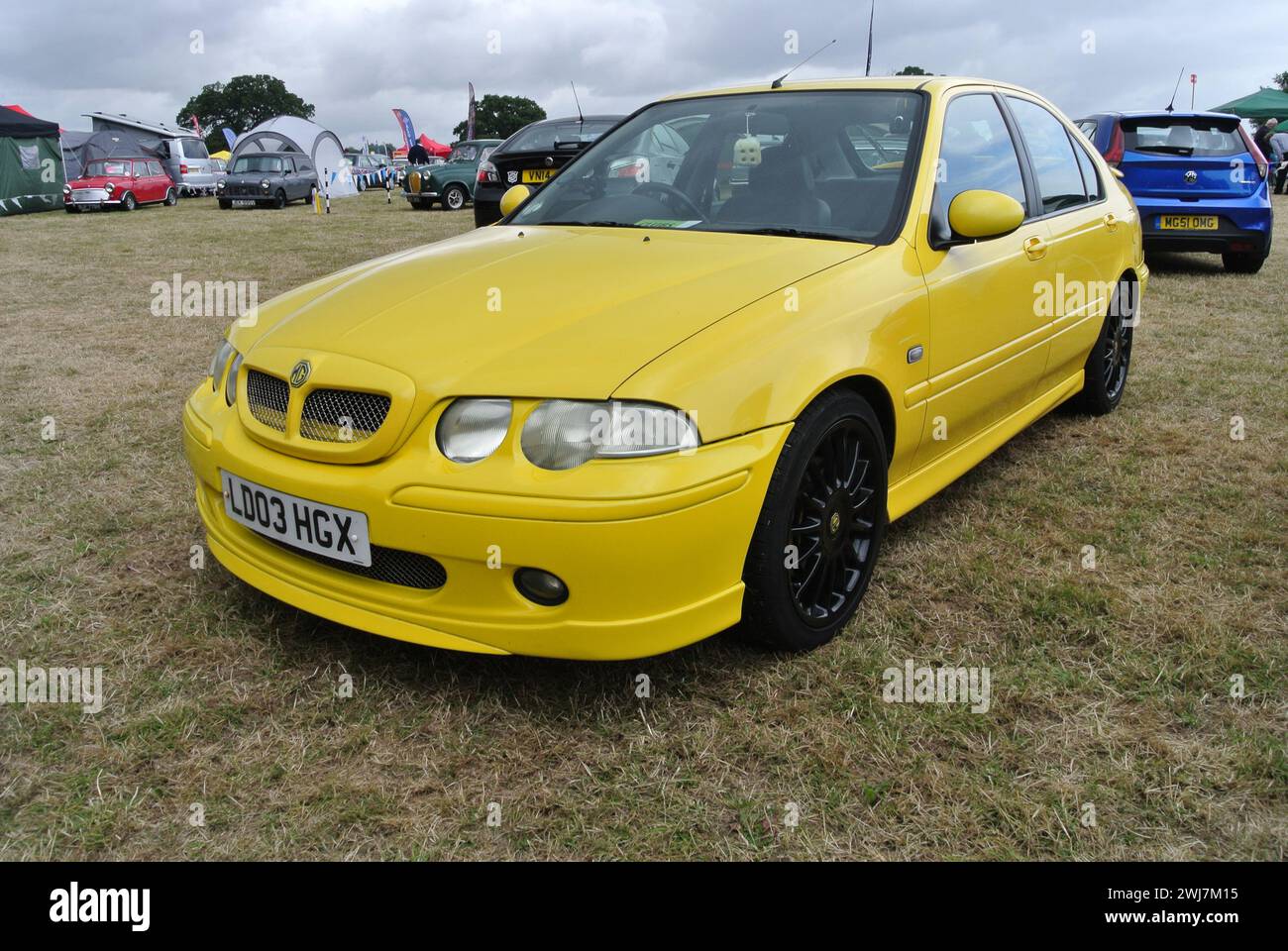 A 2003 MG ZS V6 parked on display at the 48th Historic Vehicle ...