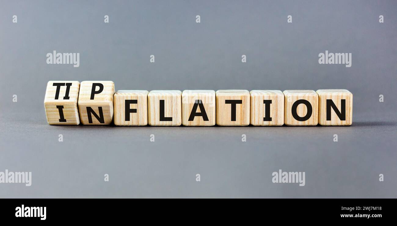 Inflation or tipflation symbol. Concept words Inflation Tipflation on ...