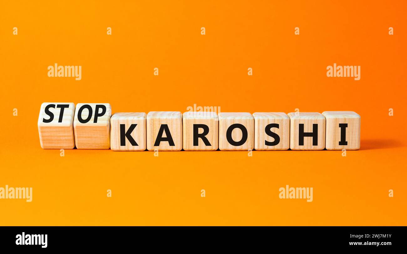 Stop karoshi symbol. Concept words Karoshi or Stop karoshi on beautiful ...