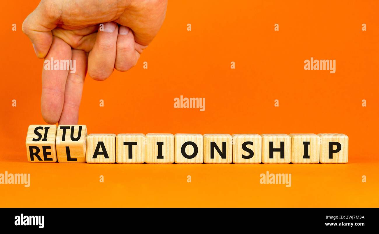 Relationship or situationship symbol. Concept word Relationship ...