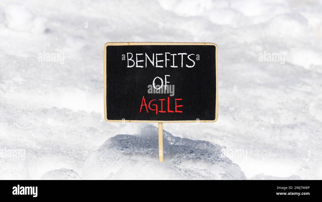 Benefits of agile symbol. Concept words Benefits of agile on beautiful ...