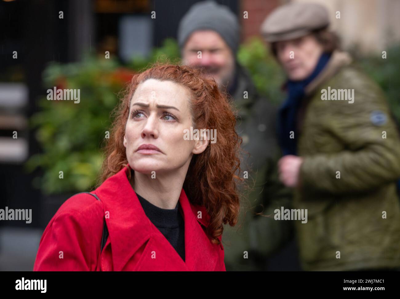 London, UK. 13th Feb, 2024. Neve Doyle, actor, being filmed in ...