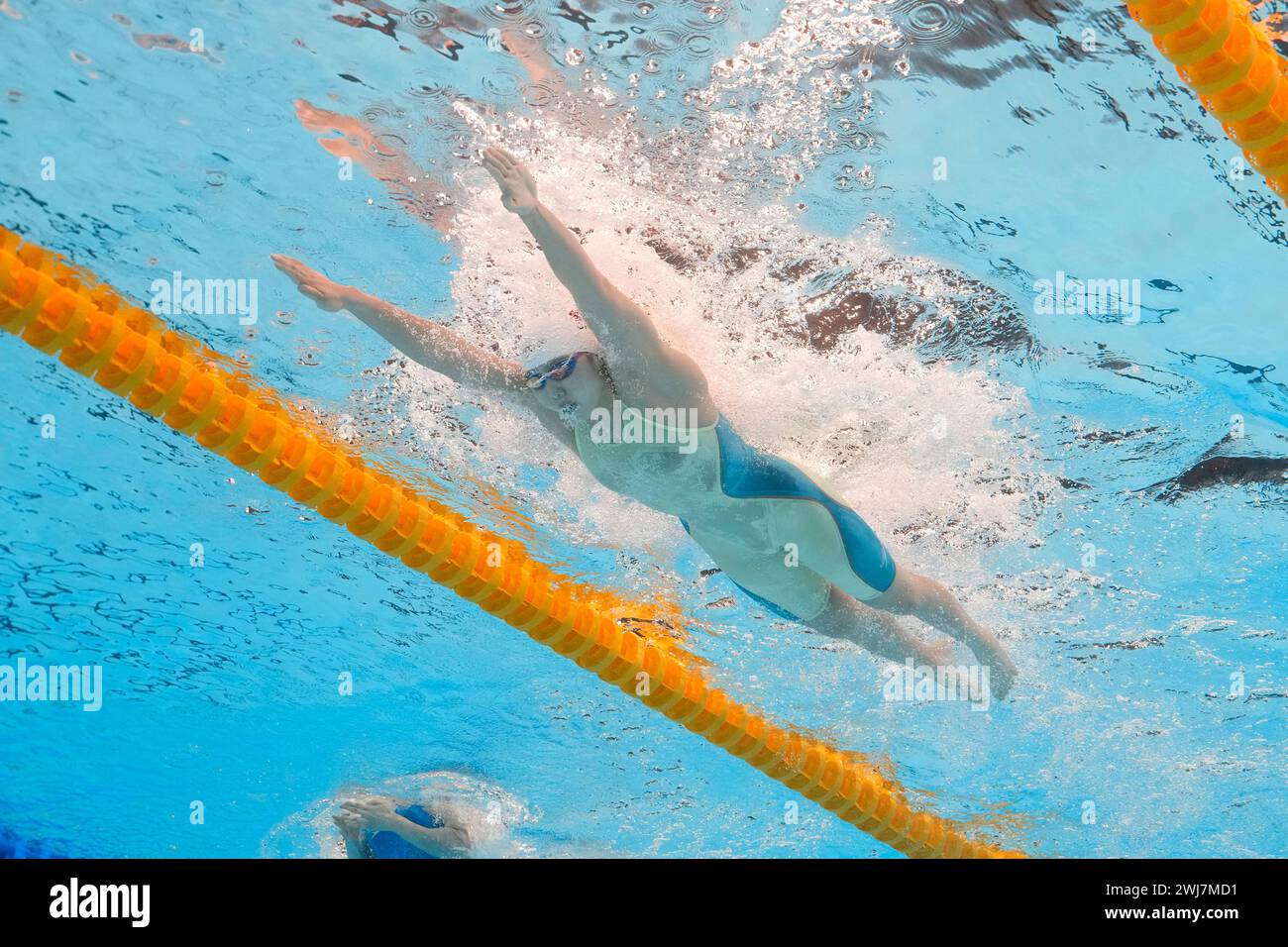 Tang Qianting of China competes in the women's 100-meter breaststroke ...