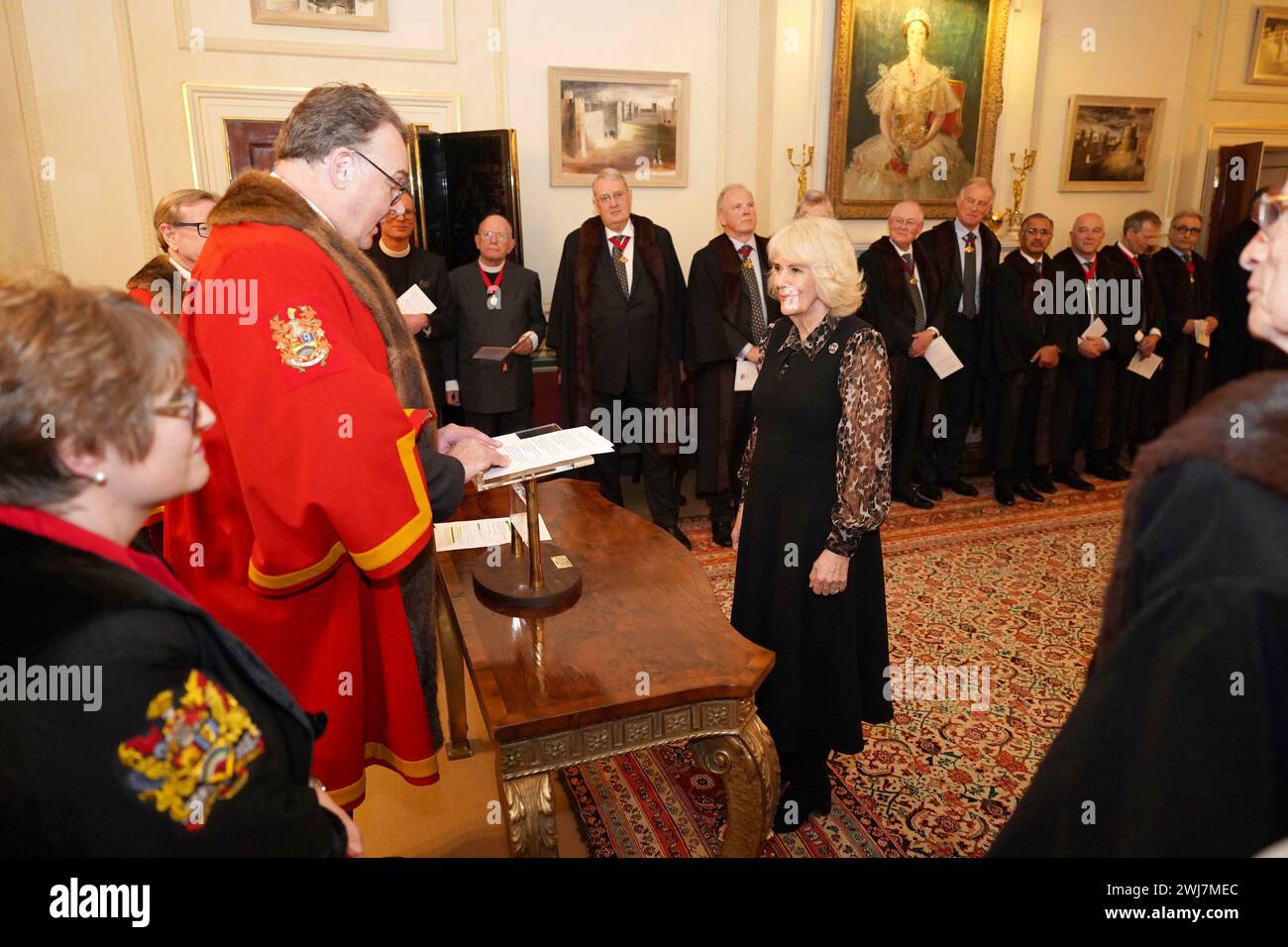 Britain's Queen Camilla is installed as Honorary Liveryman of the ...