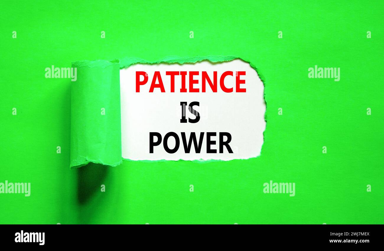 Patience is power symbol. Concept words Patience is power on beautiful ...