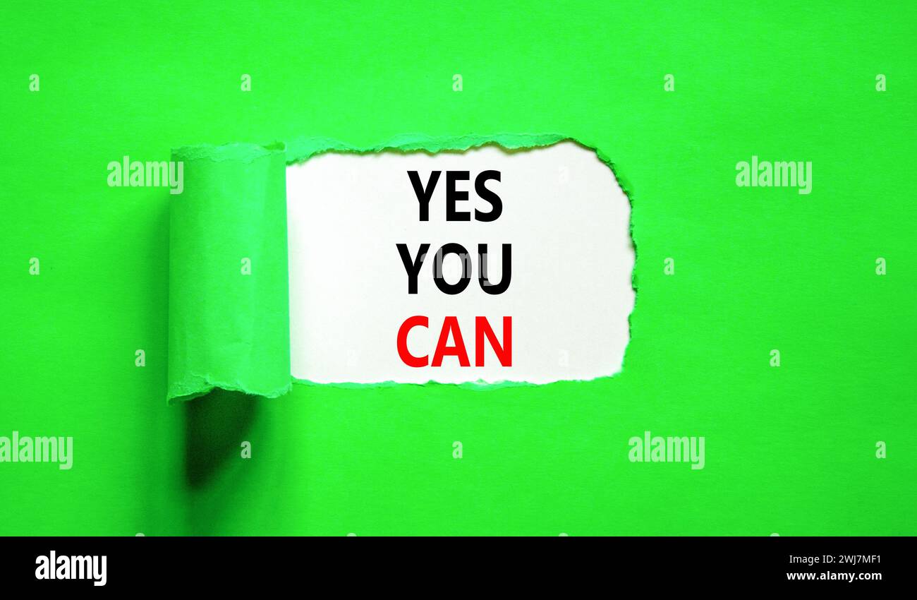 Motivational and Yes you can symbol. Concept words Yes you can on ...