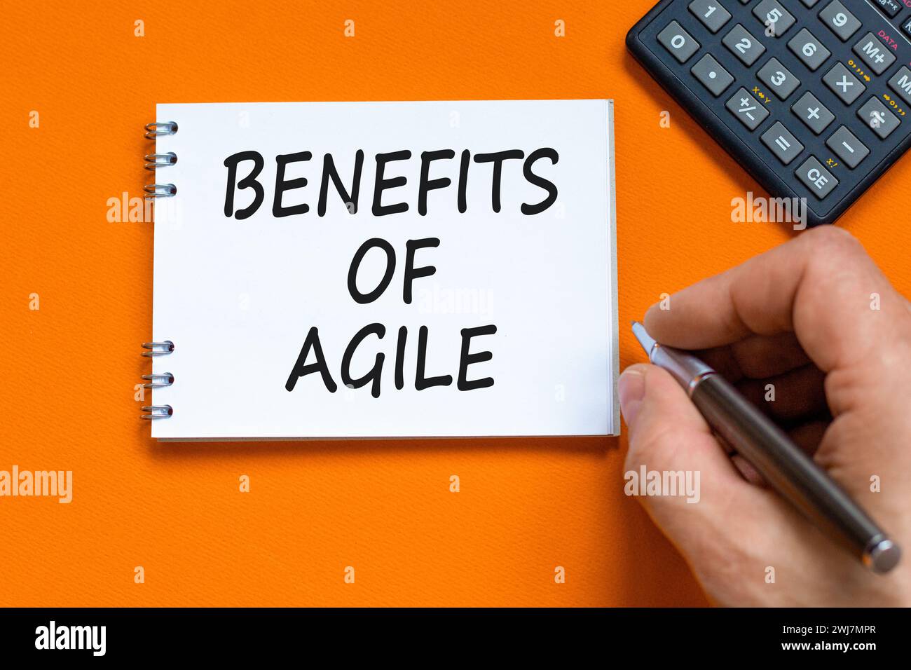 Benefits of agile symbol. Concept words Benefits of agile on beautiful ...