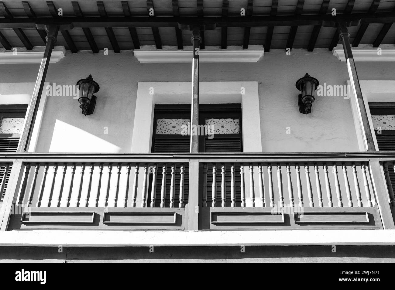 photo of balcony railings fence with roof. balcony railings on house ...