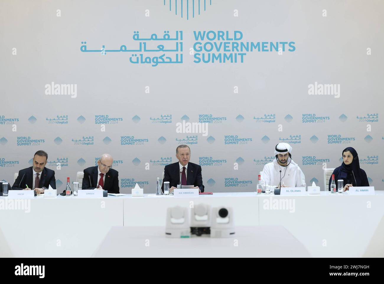 Turkish President Recep Tayyip Erdogan participates in the World ...