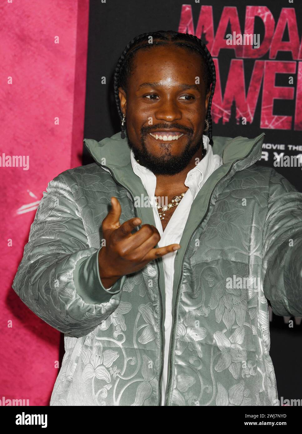 LOS ANGELES, CALIFORNIA - FEBRUARY 12: Shameik Moore attends the World ...