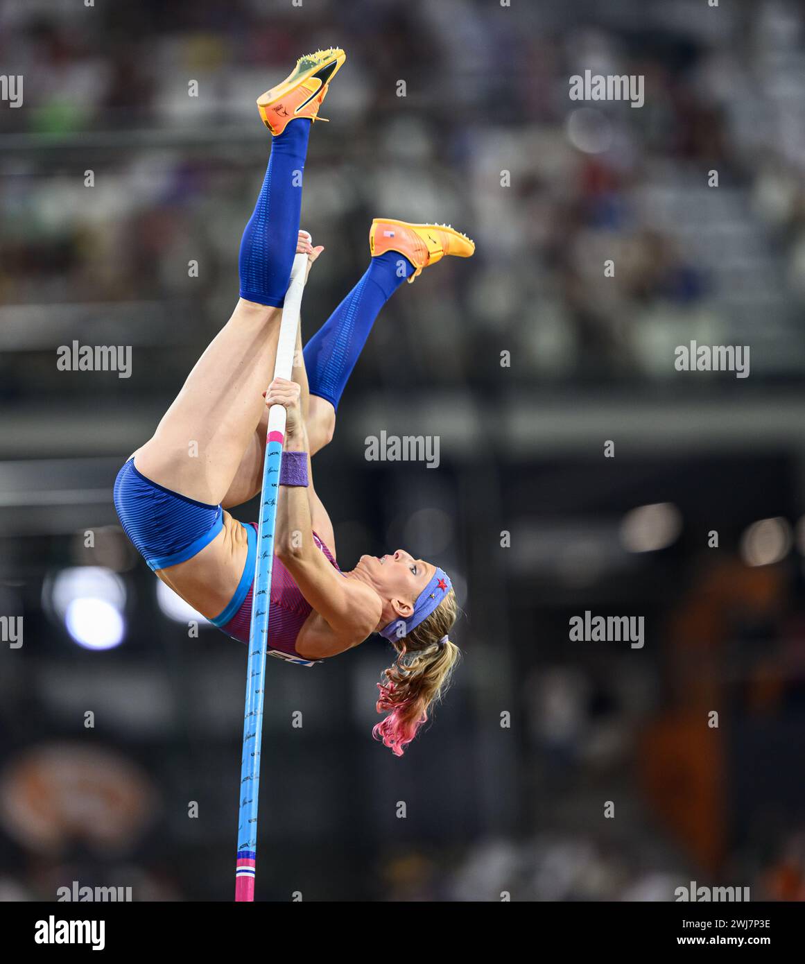 Sandi MORRIS participating in the Pole Vault at the World Athletics ...