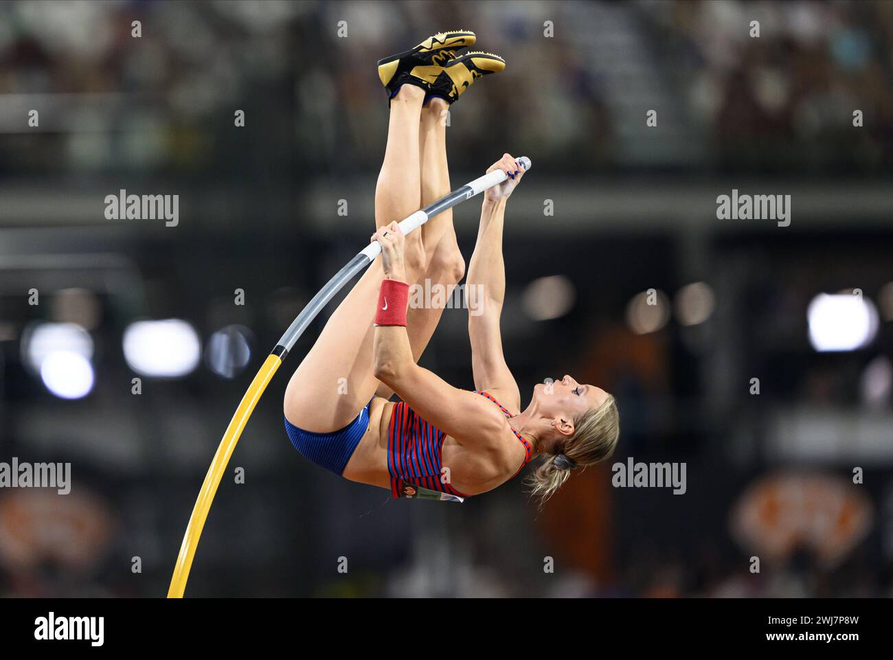 Katie MOON participating in the Pole Vault at the World Athletics ...