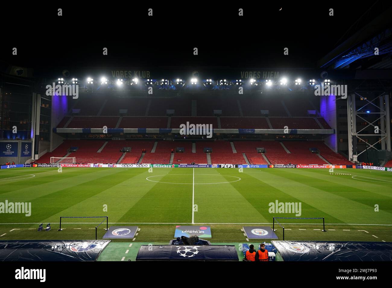 A general view inside the stadium ahead of the UEFA Champions League ...