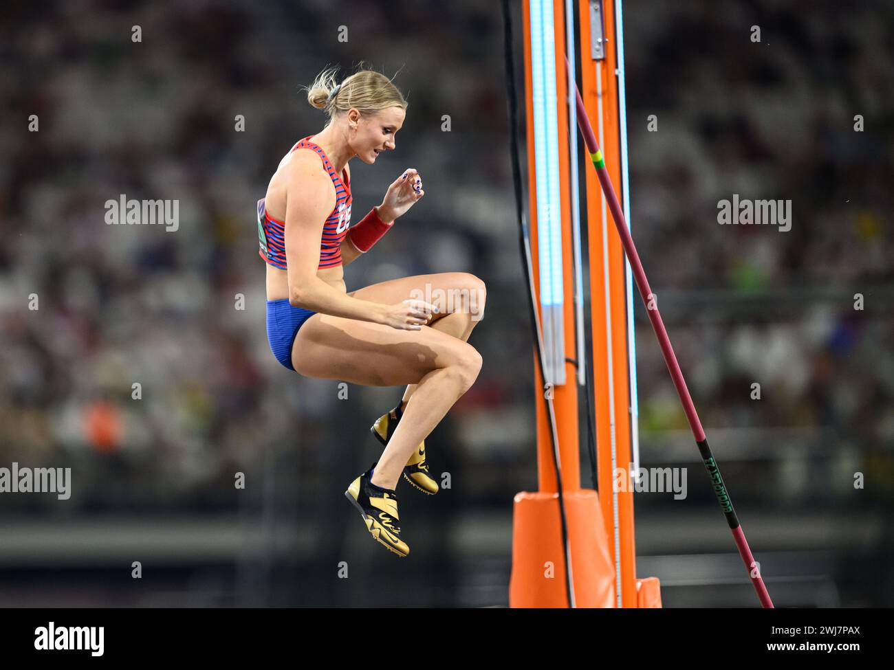 Katie MOON participating in the Pole Vault at the World Athletics ...