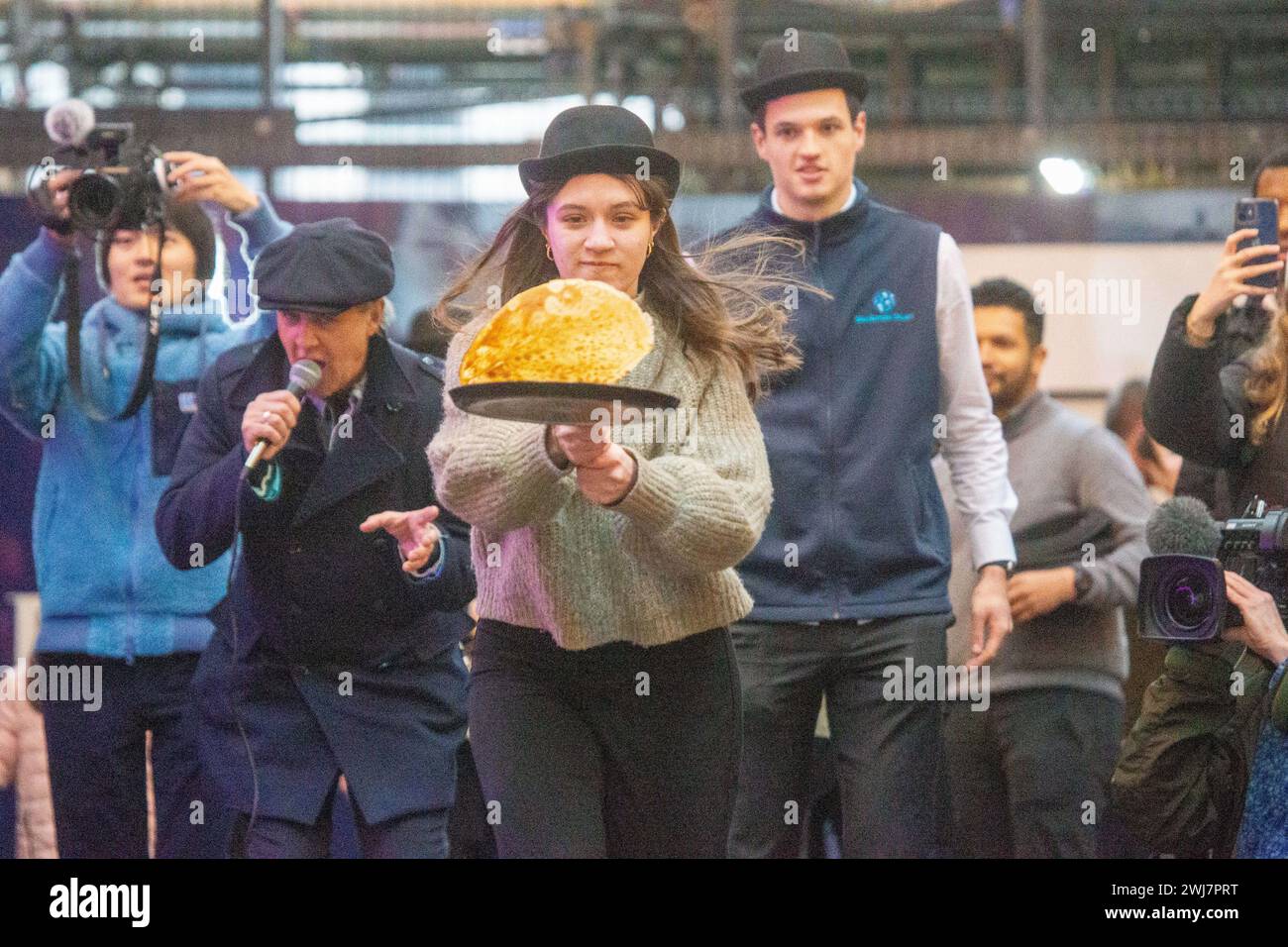 London, England, UK. 13th Feb, 2024. People take part in the annual ...