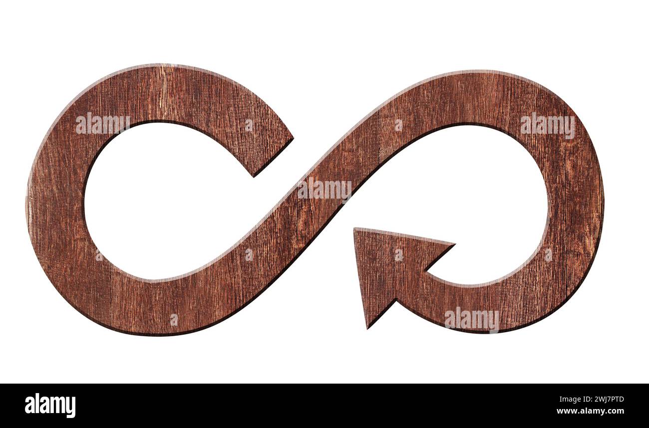 Circular economy symbol from wood. Sustainable development of strategy ...