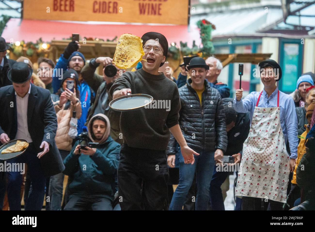 London, England, UK. 13th Feb, 2024. People take part in the annual ...