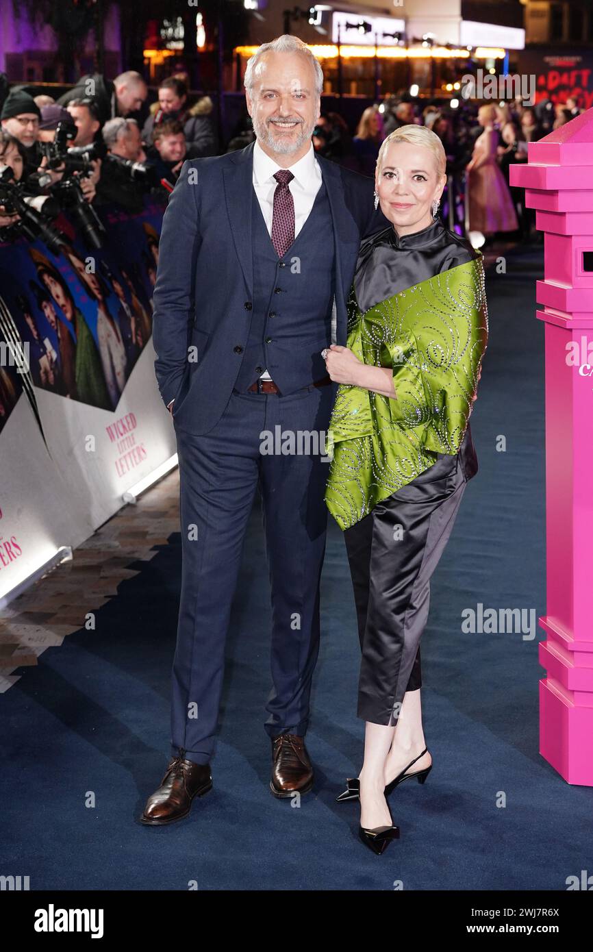Olivia Colman and husband Ed Sinclair attend the European premiere of ...