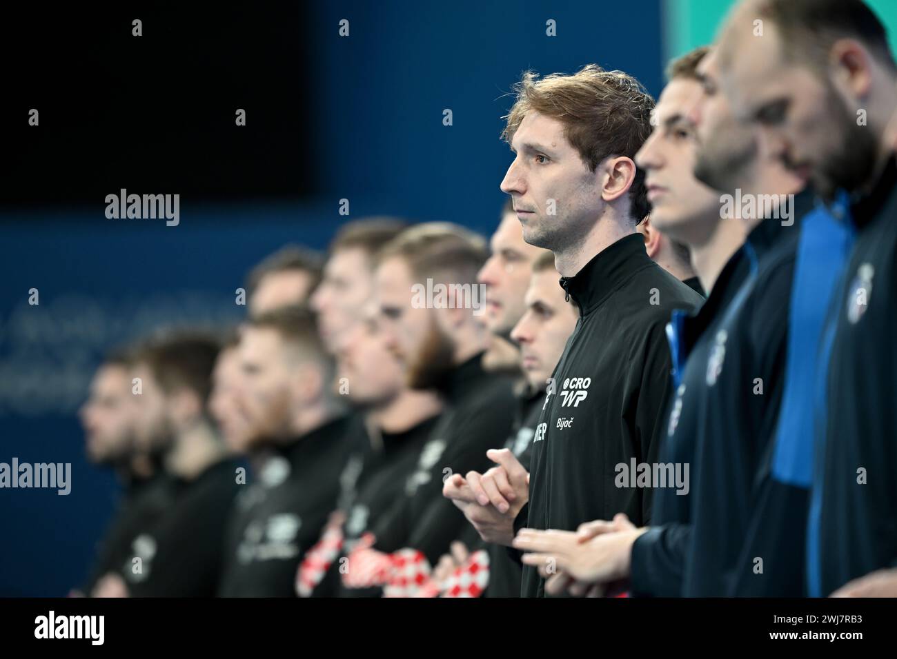 Doha, Qatar. 13th Feb, 2024. Marko Bijac of Croatia prior to the Men's ...