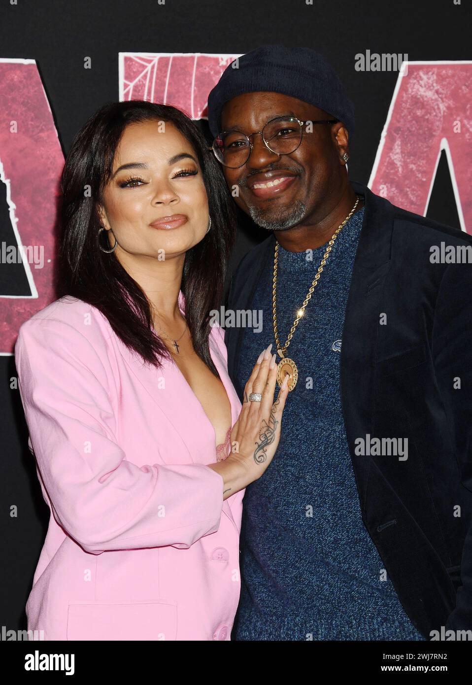 LOS ANGELES, CALIFORNIA - FEBRUARY 12: (L-R) Dannella Lane and Lil Rel ...