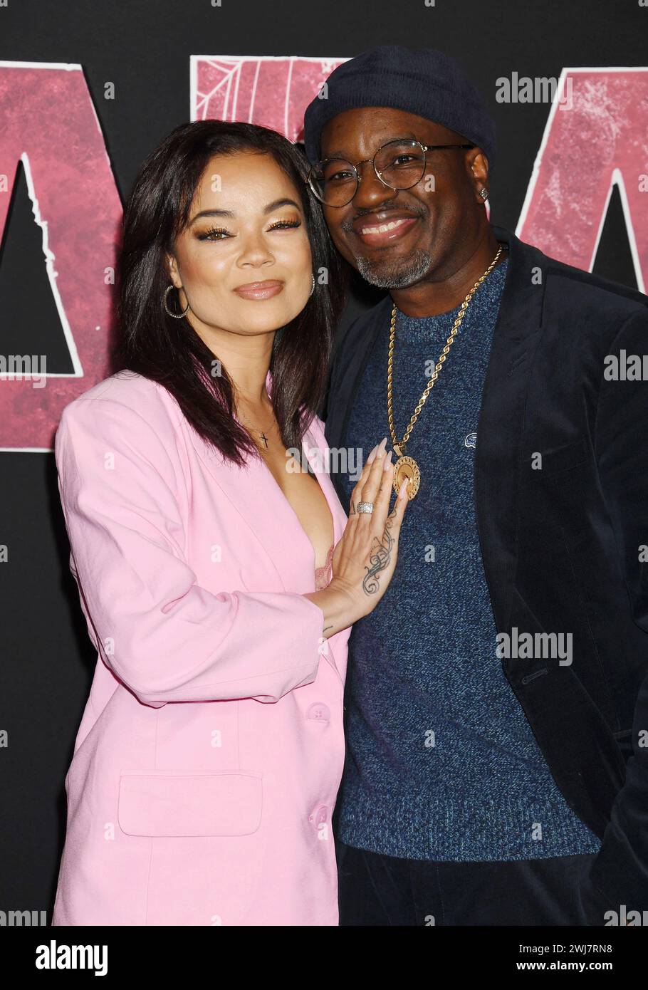 LOS ANGELES, CALIFORNIA - FEBRUARY 12: (L-R) Dannella Lane and Lil Rel ...