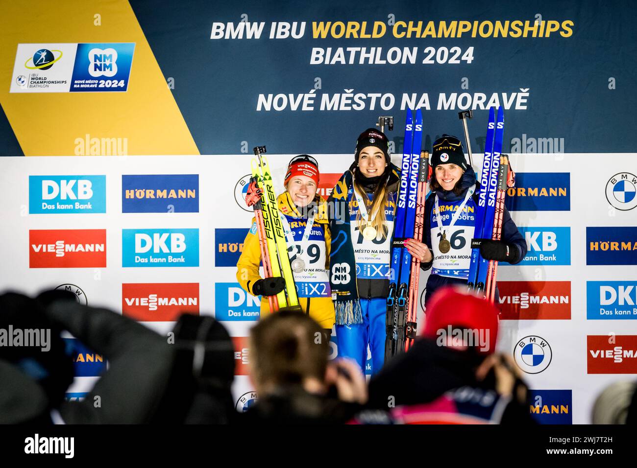 (L-R) Second placed Janina Hettich-Walz of Germany, winner Lisa ...