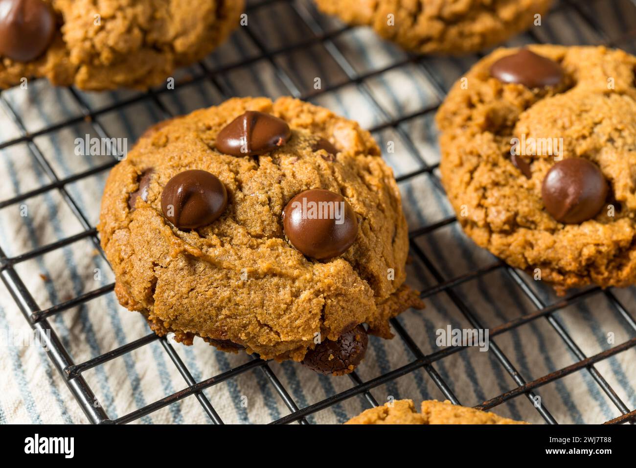 Trendy Five Ingredient Chocolate Chip Cookies with Peanut Butter Stock ...