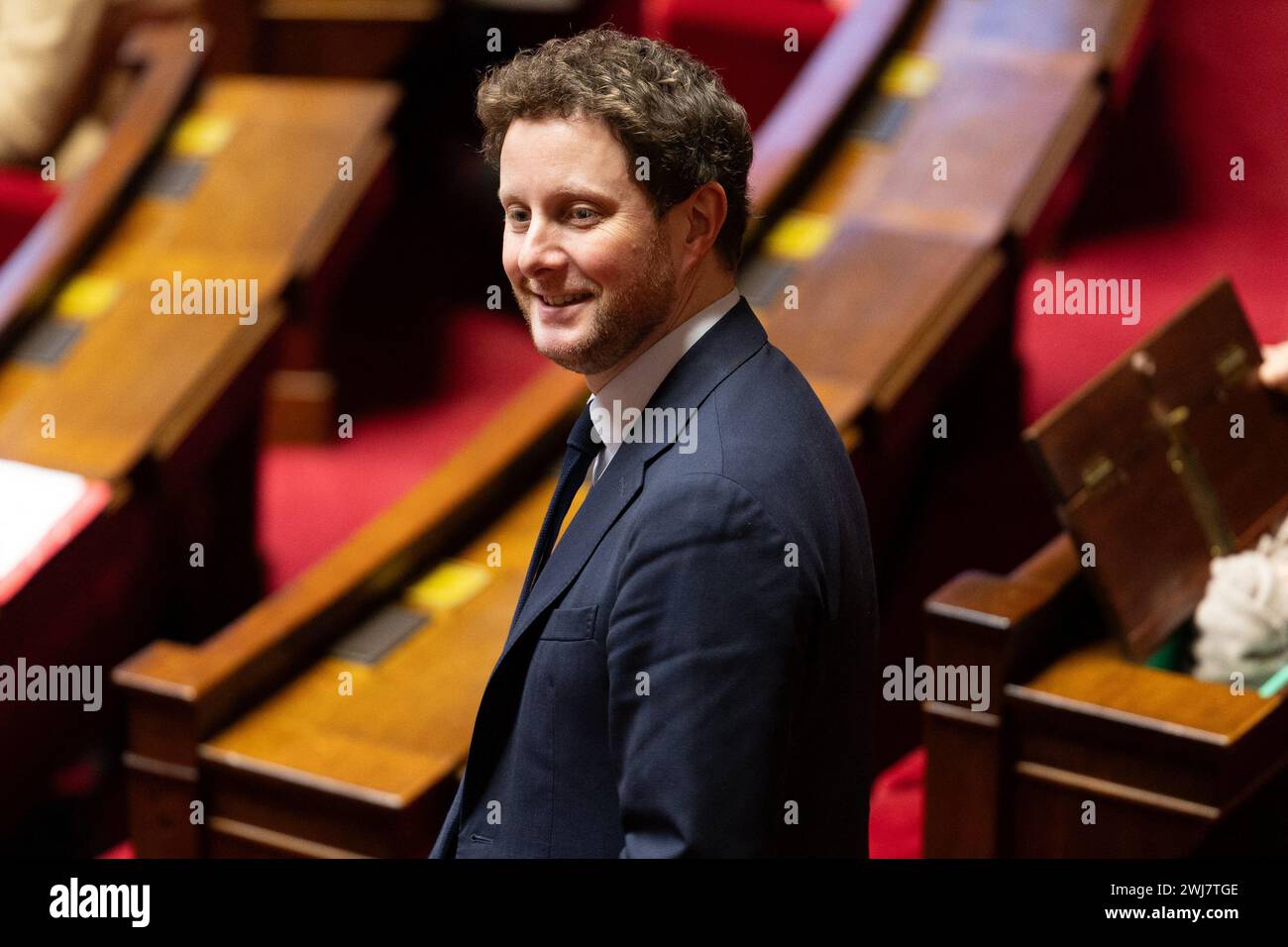 Paris, France. 13th Feb, 2024. French deputy Clement Beaune during a ...