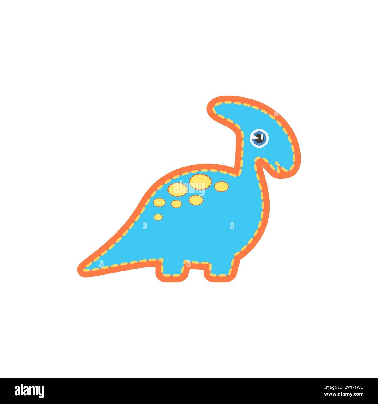 Cute illustration parasaurolophus dinosaur Cut Out Stock Images ...