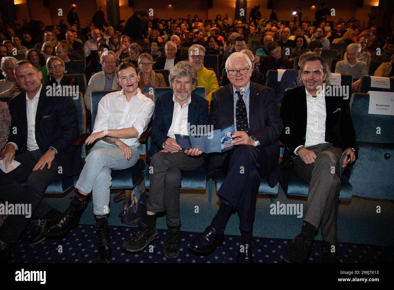 v.l. Diane MESSNER, Ehefrau von Reinhold Messner, Reinhold MESSNER, Bergsteiger, Autor, Bodo ...