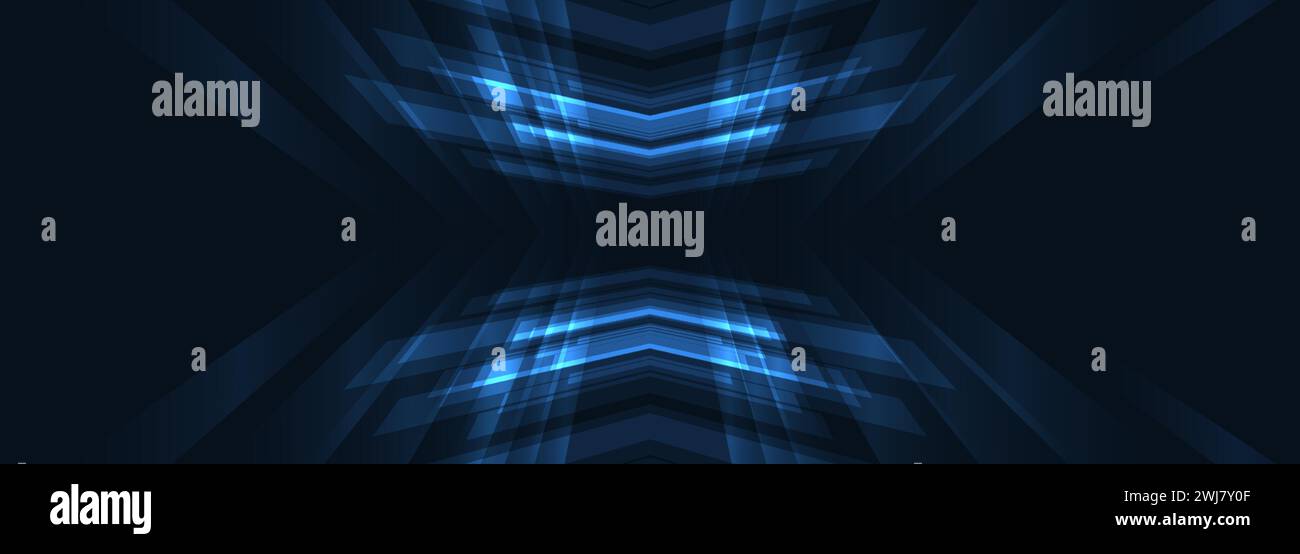 Abstract blue arrows futuristic technology background concept high-speed movement. Dynamic ...