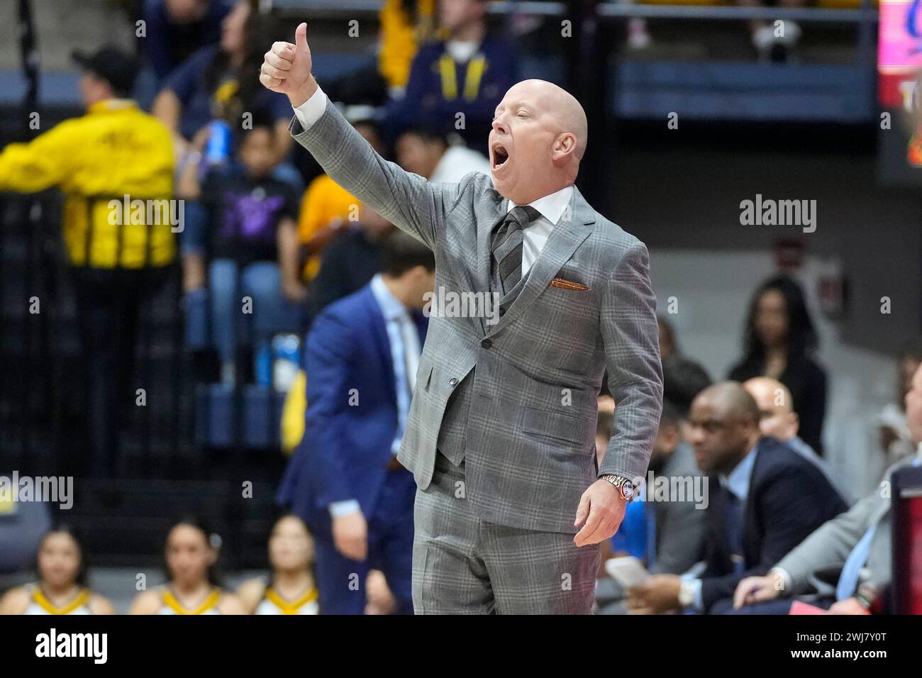 UCLA head coach Mick Cronin gestures during an NCAA college basketball ...