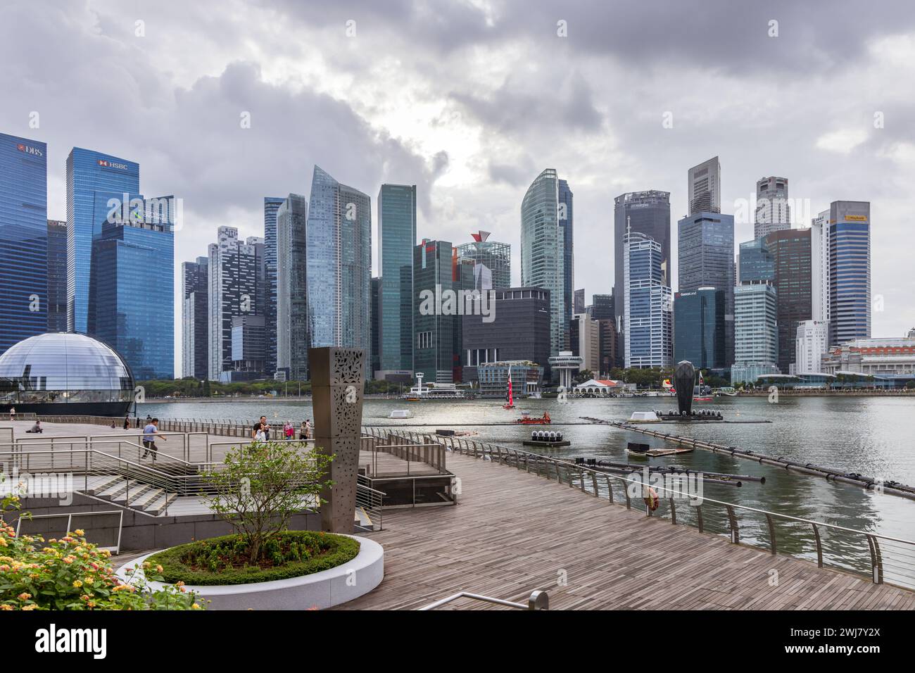 Singapore view marina bay hi-res stock photography and images - Alamy