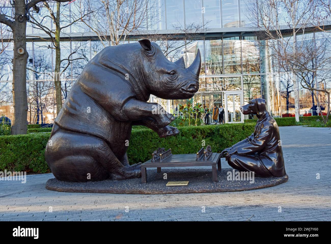 Gillie & Marc sculpture at London Bridge City. 'Dogman & the Rhino ...