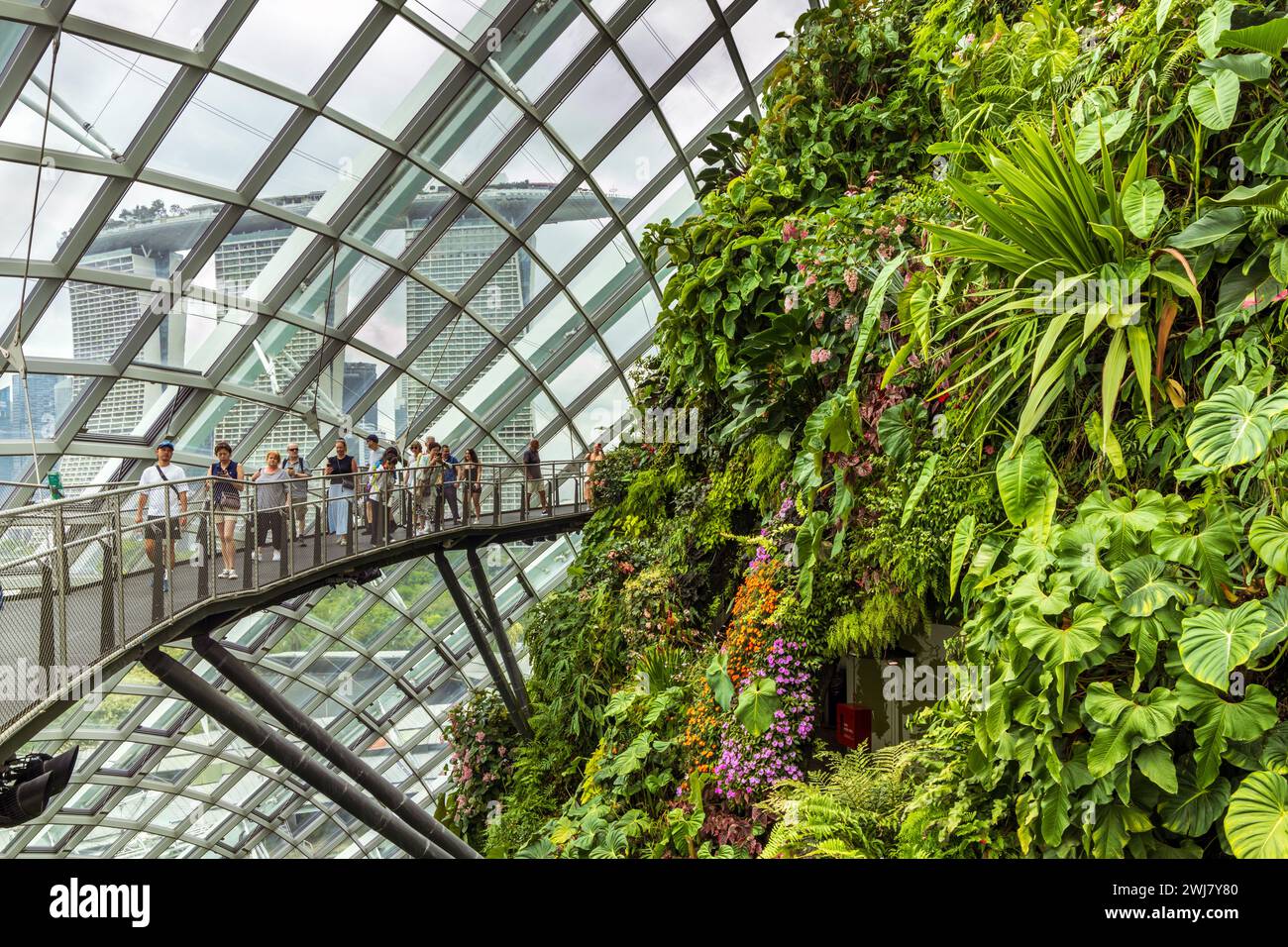 The Cloud Forest at Gardens by the Bay is one of the most renowned ...