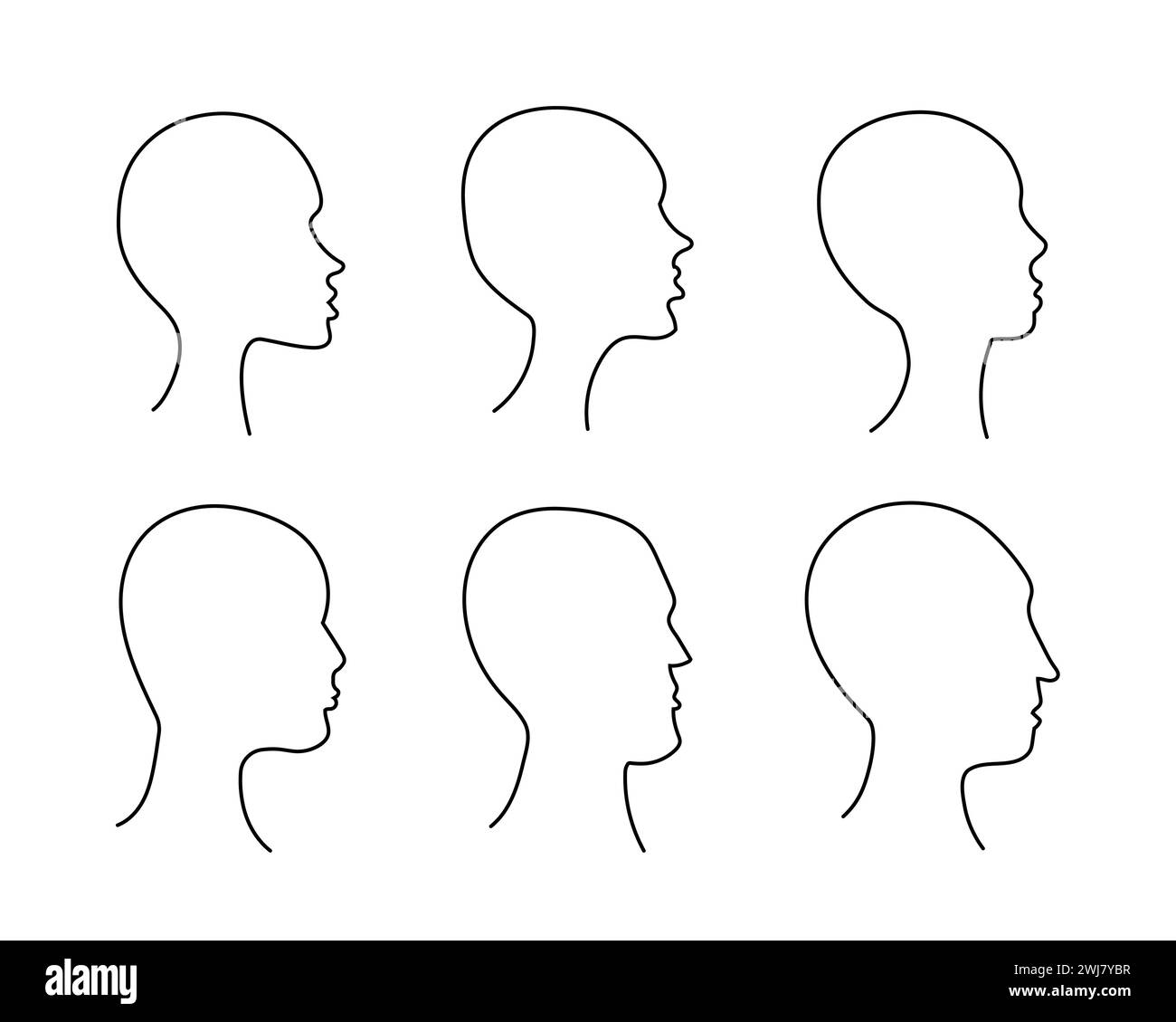 Male and female outline hi-res stock photography and images - Alamy